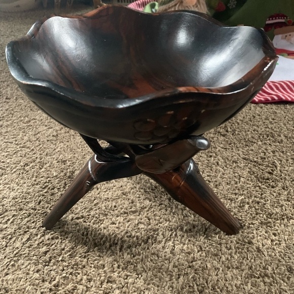 Other | Vintage African Dark Wood Stand Wbowl | Poshmark